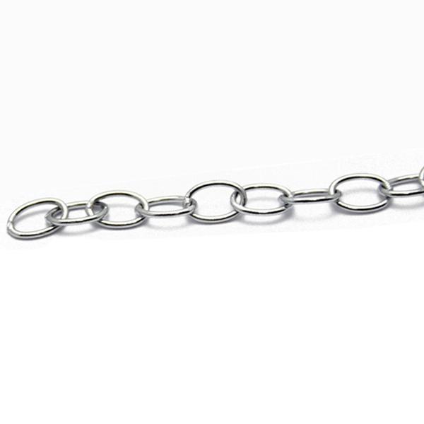 Chrome-plated Oval Type Bath Chain 18"
